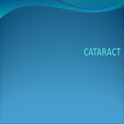 Cataract - Types, Pathophysiology and Treatment | PPT