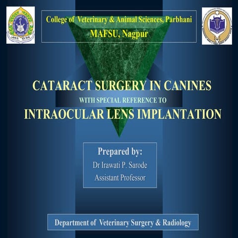 Management of Cataract | PPTX