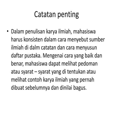Catatan penting | PPTX