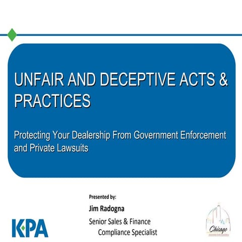 Unfair and Deceptive Acts & Practices Seminar - Chicago Automobile ...