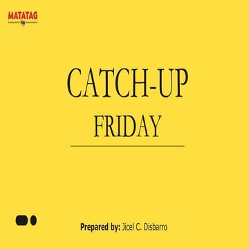 CATCH-UP FRIDAY- 3RD WEEK-Powerpoint PRE | PPTX