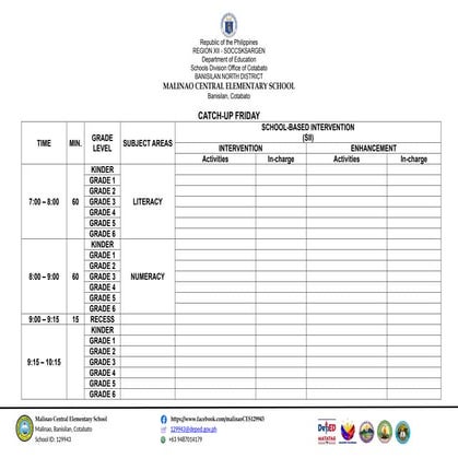 MALINAO CENTRAL CATCH-UP FRIDAY SCHEDULE.docx