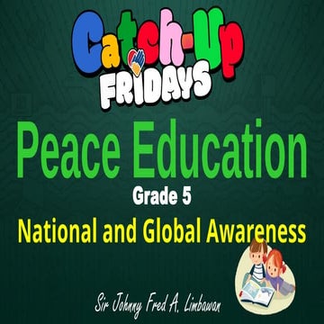 Catch-up Friday Lesson for Grade Five Level | PPTX