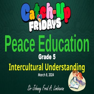 Catch-up Friday Lesson for Grade Five Pupils | PPT