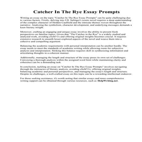 Catcher In The Rye Essay Prompts.pdf