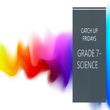 Catch up Fridays for Grade 7 pptx....... | PPT