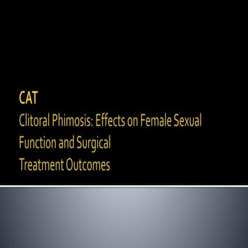 Cat clitoral phimosis effects on female sexual function and surgical ...