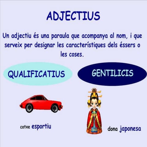 Categories gramaticals. l'adjectiu | PPTX
