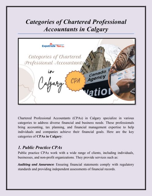 Exploring Canada's Chartered Professional Accountants (CPAs): Varieties ...