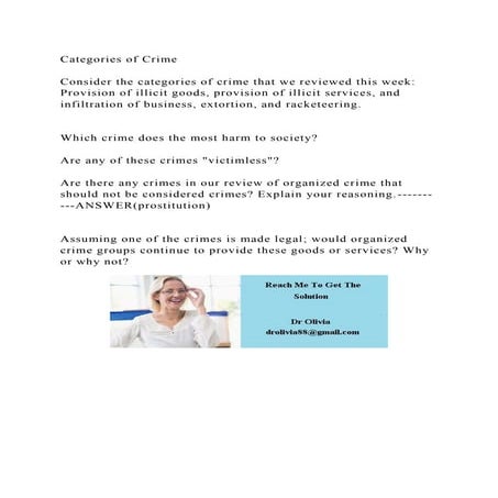 Categories of CrimeConsider the categories of crime that we revi.docx