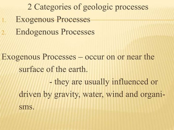 GEOLOGIC PROCESSES ON EARTH | PPTX