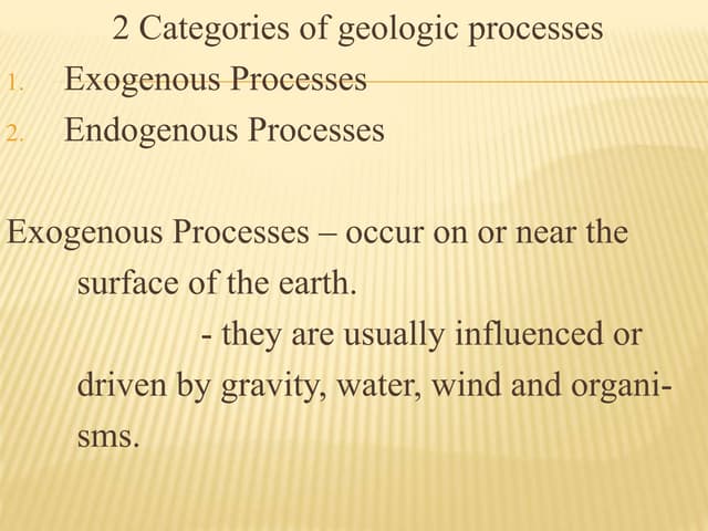 Geologic Processes on Earth | PPTX