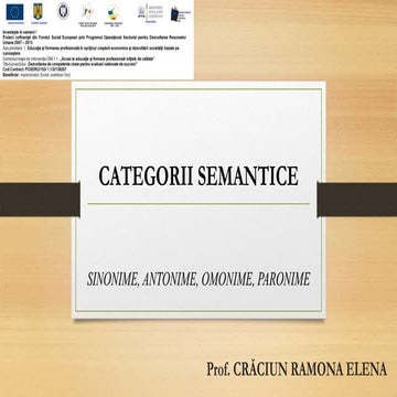 categorii_semantice.pptx gramatica limbii romane | PPT