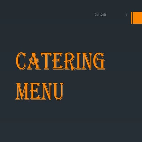 Catering Menu Unit for College BSHM Student | PPTX