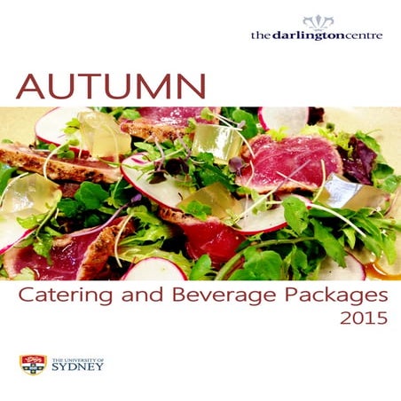 Catering packages Autumn 2015 - Darlington Centre | PDF