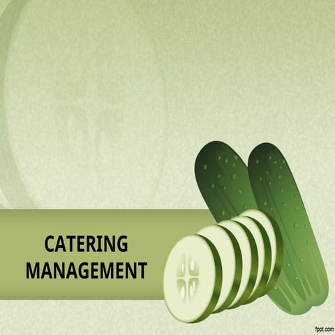 Catering Management in live Events at India | PPT