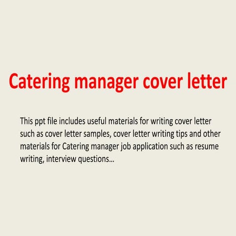 Cover Letter For Catering 75+ Compelling Cover Letter Examples For UK