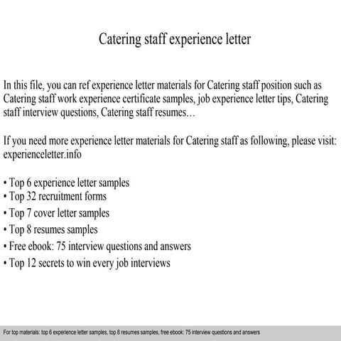 Work Experience Certificate Letter Format CCC Experience Certificate