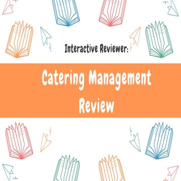 Chapter 1 catering industry | PDF