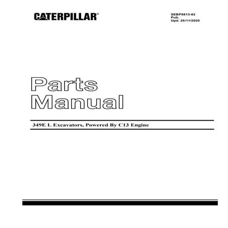 Caterpillar 349E Parts manual - download pdf | PDF