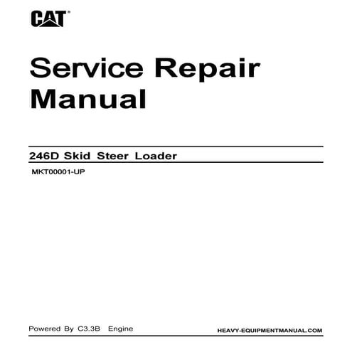 caterpillar 246d skid steer loader service repair manual mkt00001-up | PDF