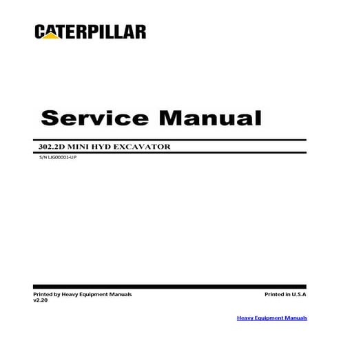 caterpillar 307.5 mini hyd excavator service manual | PDF