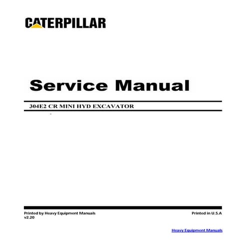 caterpillar 304e2 cr mini hyd excavator FC2 service manual | PDF