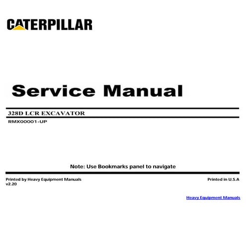 caterpillar 328d lcr excavator service manual | PDF