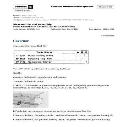 Caterpillar Cat 623F Wheel Tractor (Prefix 5EW) Service Repair Manual ...
