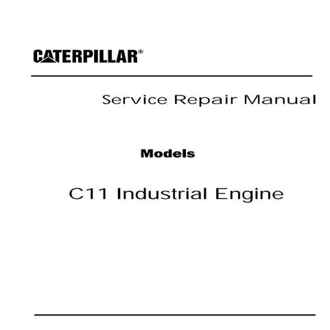 Caterpillar Cat C11 Industrial Engine (Prefix HRA) Service Repair ...