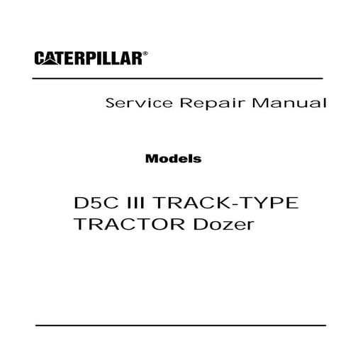 Caterpillar Cat D5C III TRACK-TYPE TRACTOR Dozer Bulldozer (Prefix 9DL ...