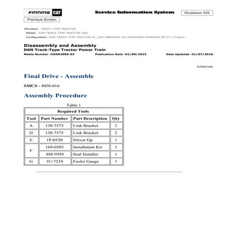 Caterpillar Cat D6N LGP TRACK-TYPE TRACTOR (Prefix PBA) Service Repair ...