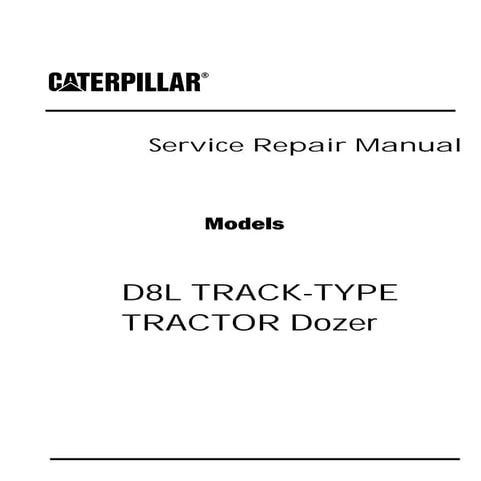 Caterpillar cat d8 l track type tractor dozer bulldozer (prefix 7jc ...