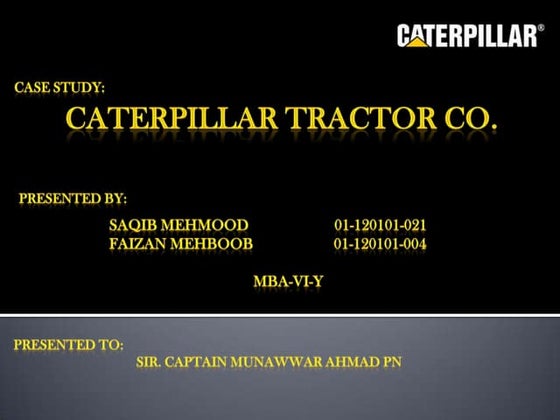 Caterpillar Production System | PDF