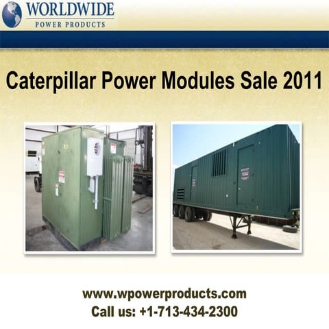 Caterpillar power modules sale 2011 | PPT