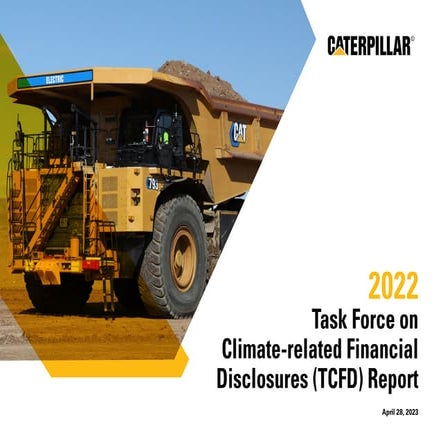 Caterpillar TCFD Report to suppport sustainability | PDF