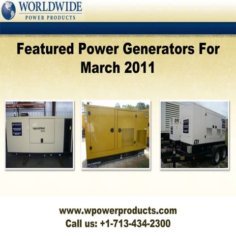Featured Power Generators For March 2011 | PPT