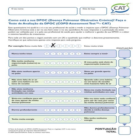 COPD Assement Test - CAT test | PDF