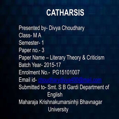 Catharsis | PPT