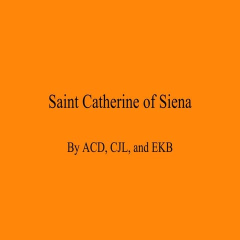Catherine Of Siena | PPT