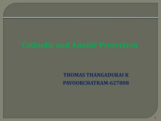 Anodic protection for corrosion prevention | PDF | Chemistry | Science