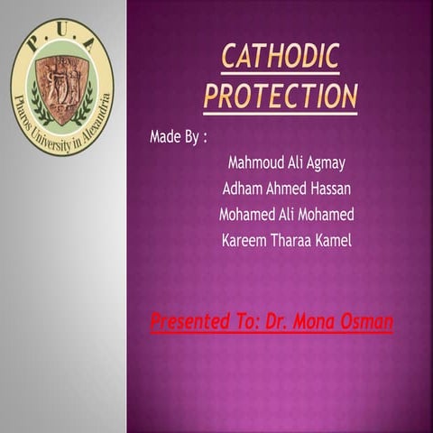 Cathodic protection | PPTX