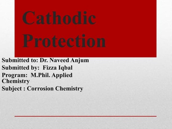 Anodic protection for corrosion prevention | PDF