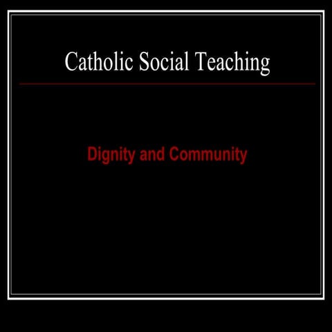 Catholic Social Teaching Solidarity | PPSX