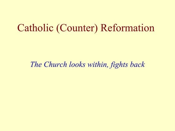 The Reformation | PPT