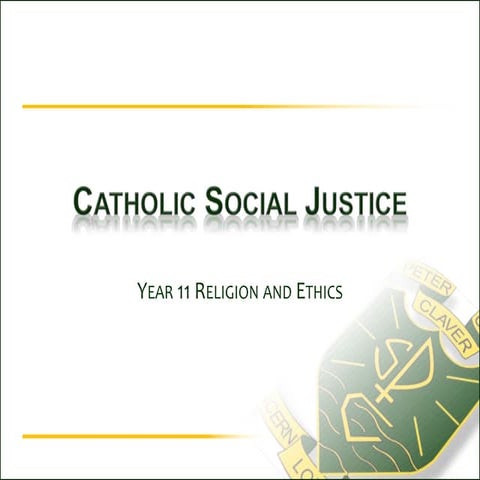 Catholic social justice | PPTX