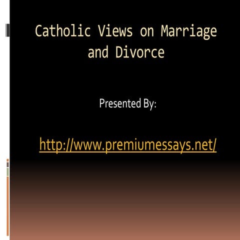 Catholic views on marriage and divorce | PPT