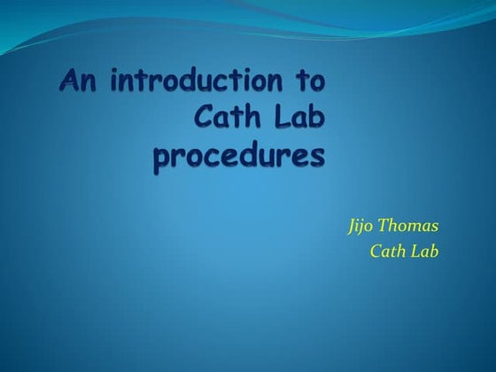 Cath lab | PPT