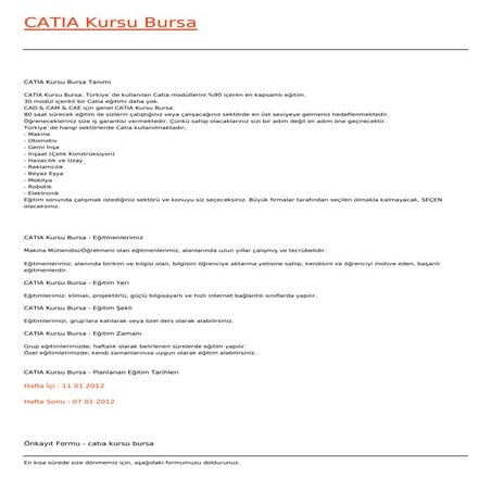 Catia kursu-bursa | PDF