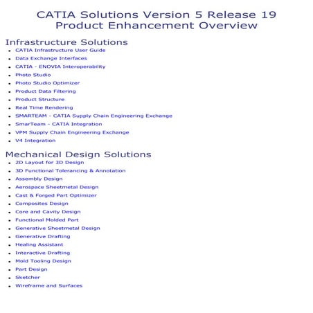 Catia product enhancement_overview_v5r19 | PDF
